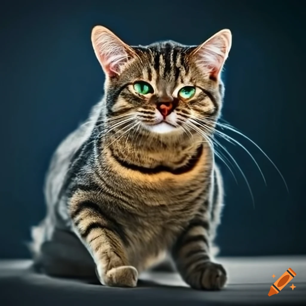 Warrior cat ready for battle on Craiyon