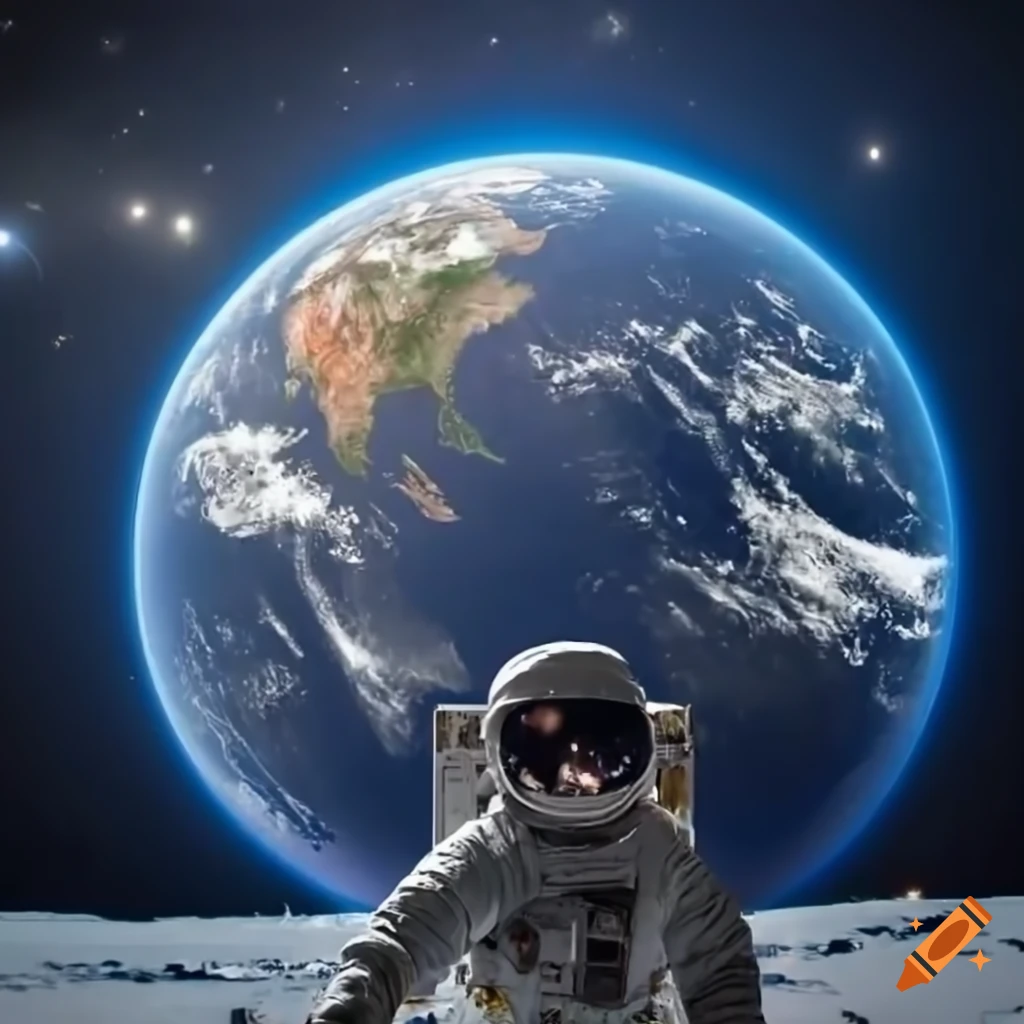 Image of a samurai astronaut exploring the moon on Craiyon