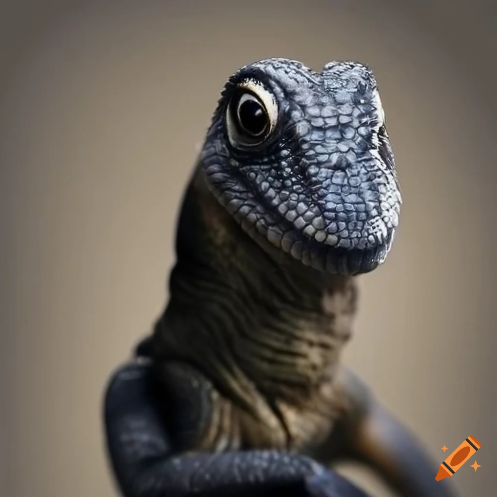 Happy black lizard