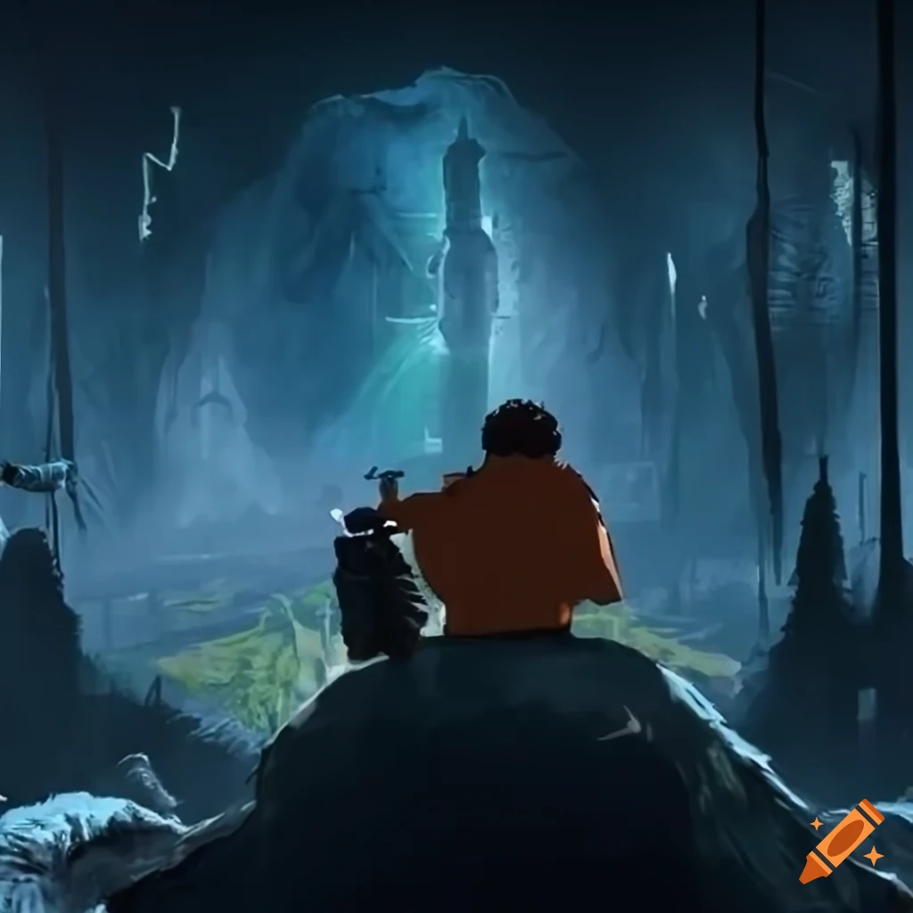 Image of blade runner style video game and norwegian totoro graphic novel