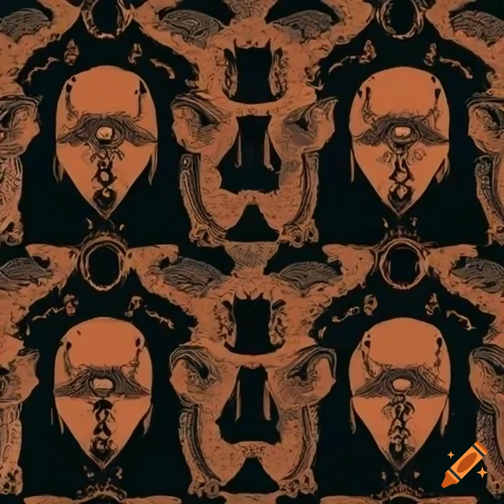 Seamless high quality klingon mythology pattern