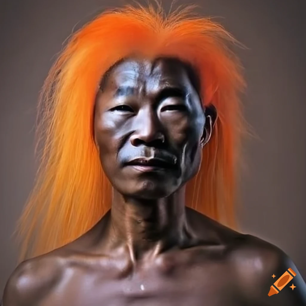 Portrait of a man with orange hair on Craiyon