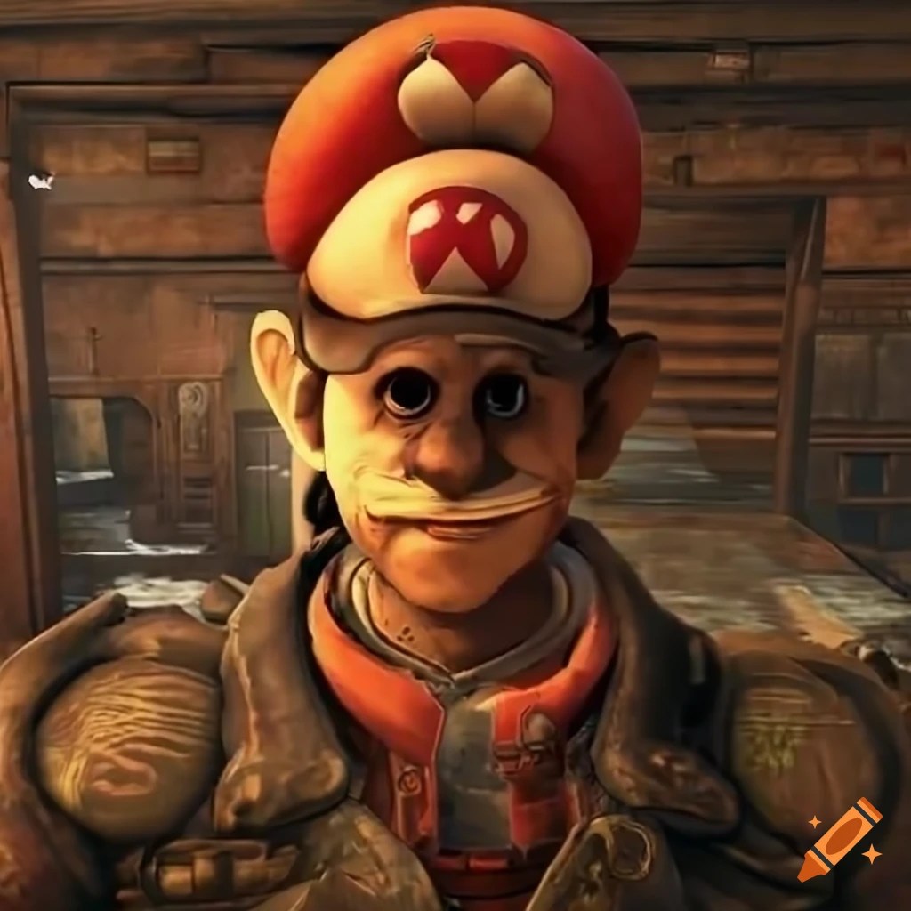 Mario in fallout 4 mashup artwork on Craiyon