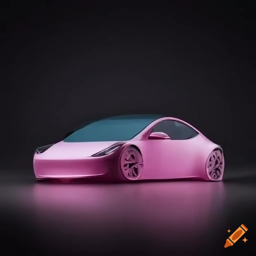 Paper craft model of a tesla car on Craiyon