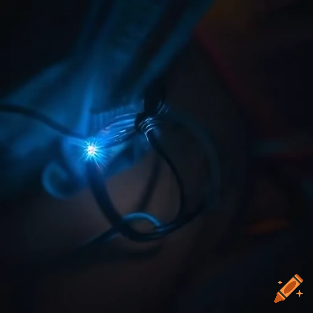 Image of an electrical short circuit on Craiyon