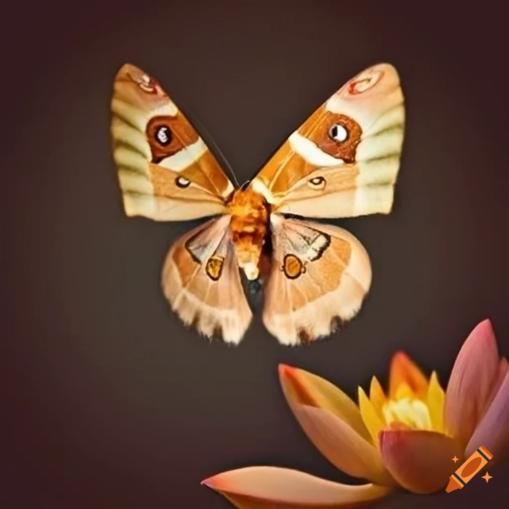 Close-up of colorful moth wings on Craiyon