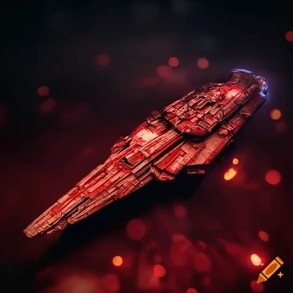 Star wars destroyer with a green golf course in space on Craiyon