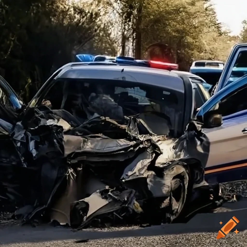 Dramatic crash involving a police vehicle
