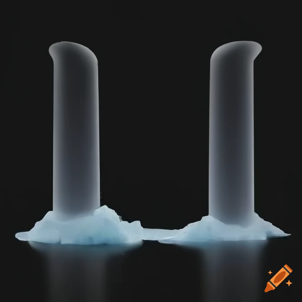 Icy columns in a metroid-like environment