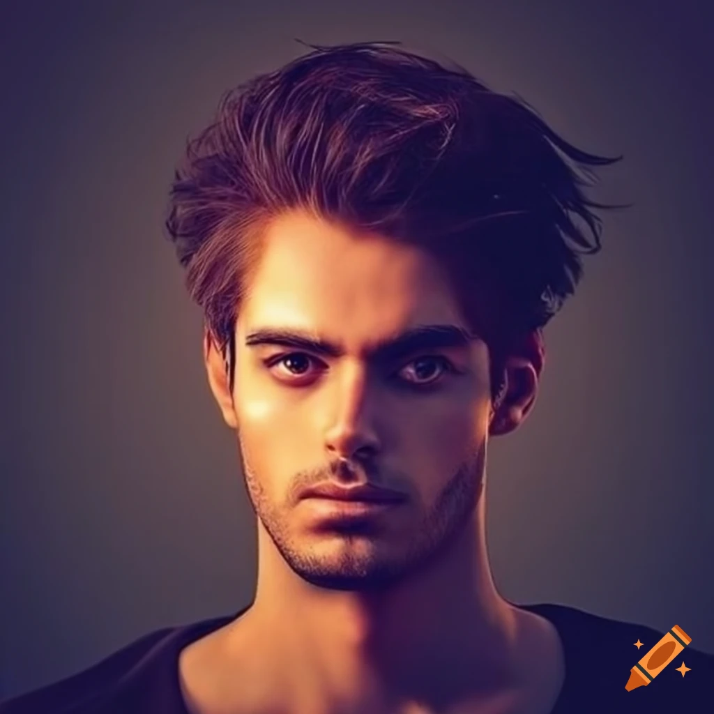 Impressive profile photo of a man on Craiyon