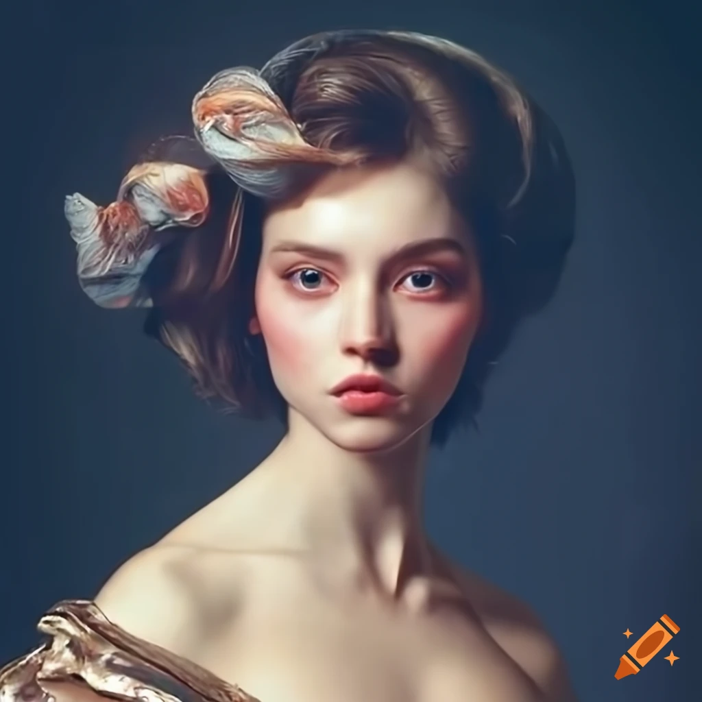 🌺 in the heart of a tropical paradise, envision a mesmerizing woman ...