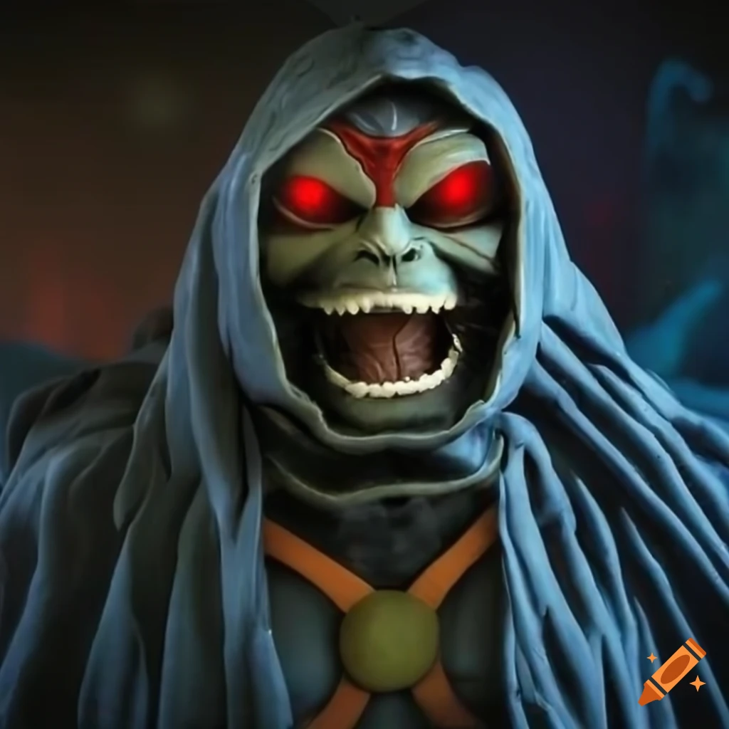 Photo real image of mumm-ra in a christmas theme