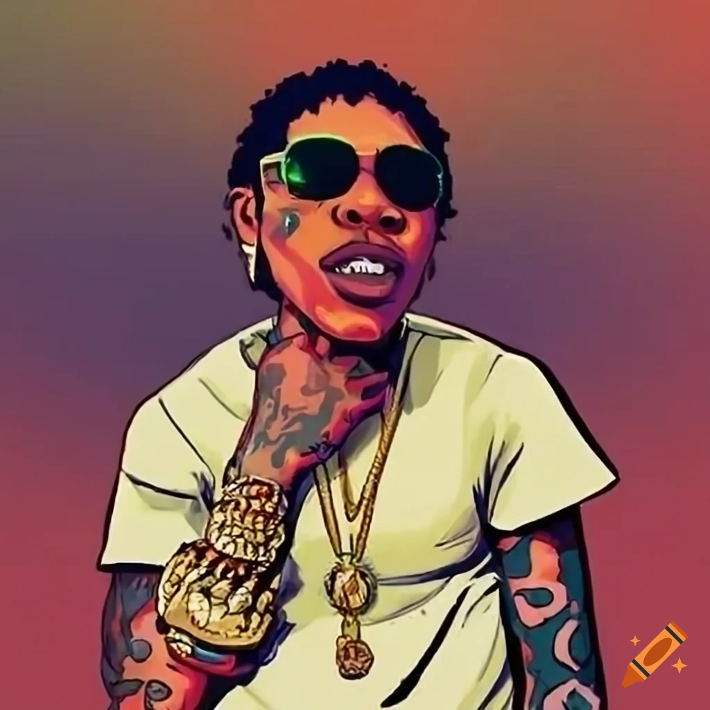 Cartoon Cover Featuring Vybz Kartel On Craiyon