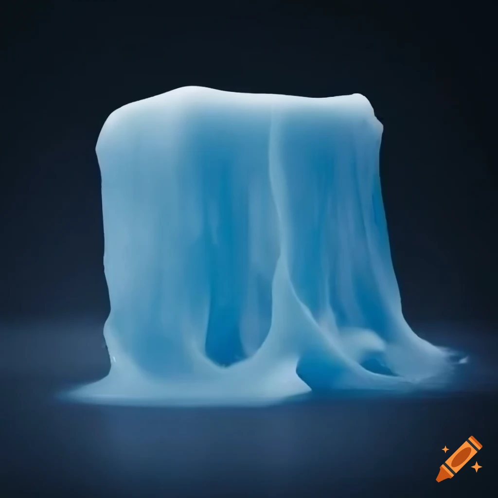 Abstract image of melting ice columns on Craiyon