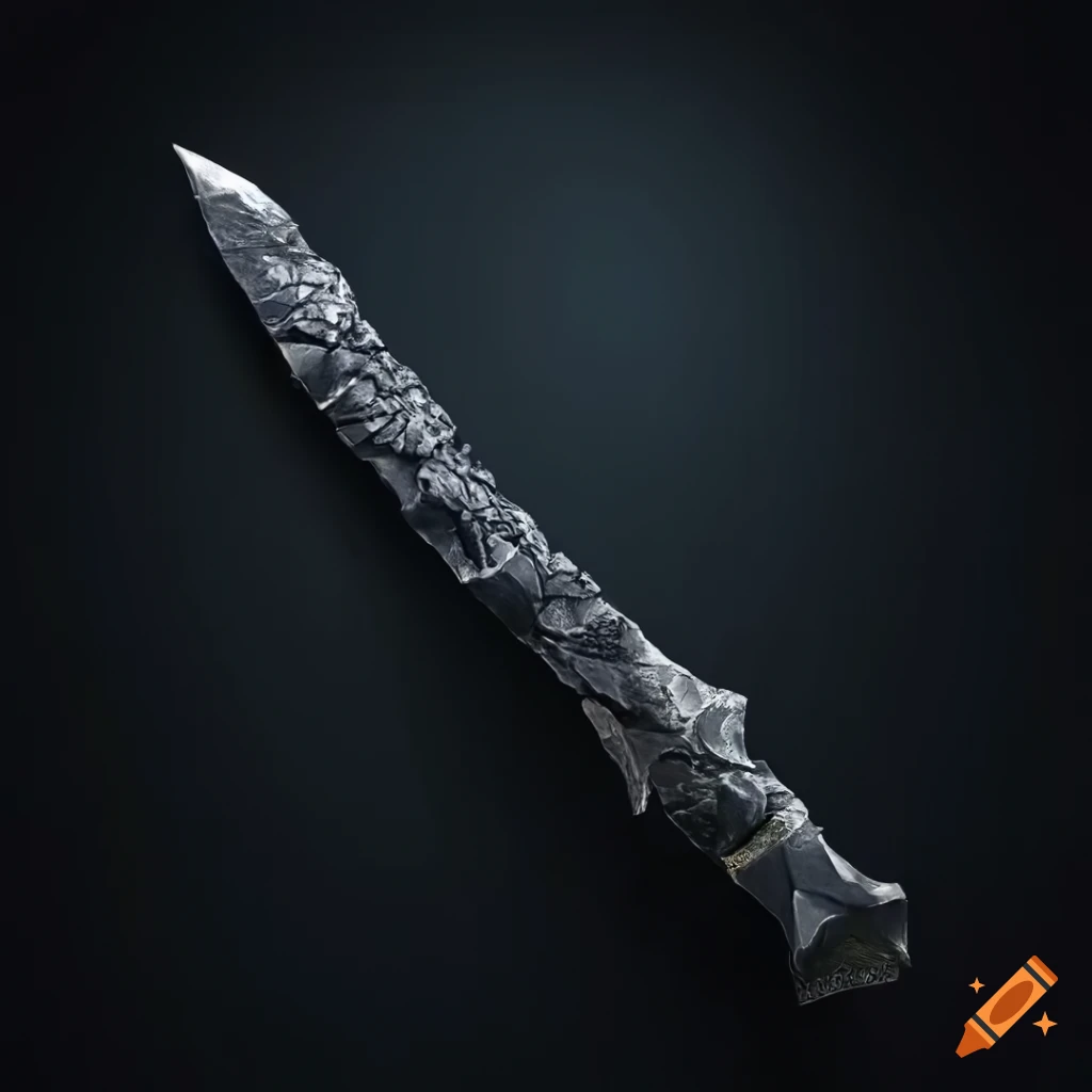 Black stone sword on Craiyon