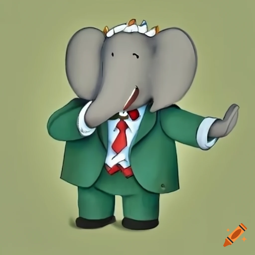 Humorous caricature of a big guy