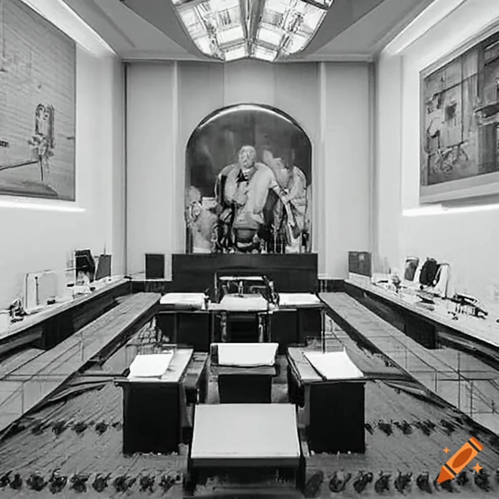 Modern interior design of a small parliament resembling the faroe ...