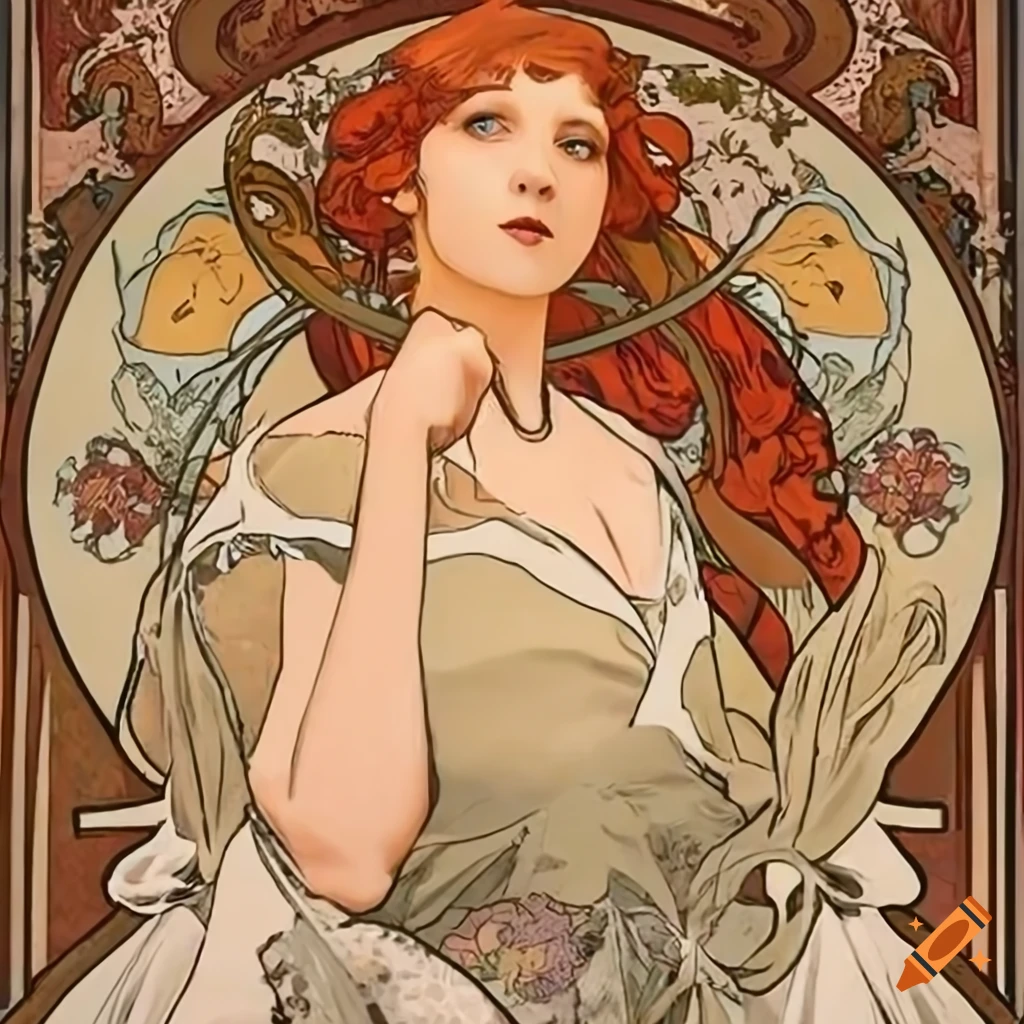 Confederate soldier artwork in Alphonse Mucha style on Craiyon