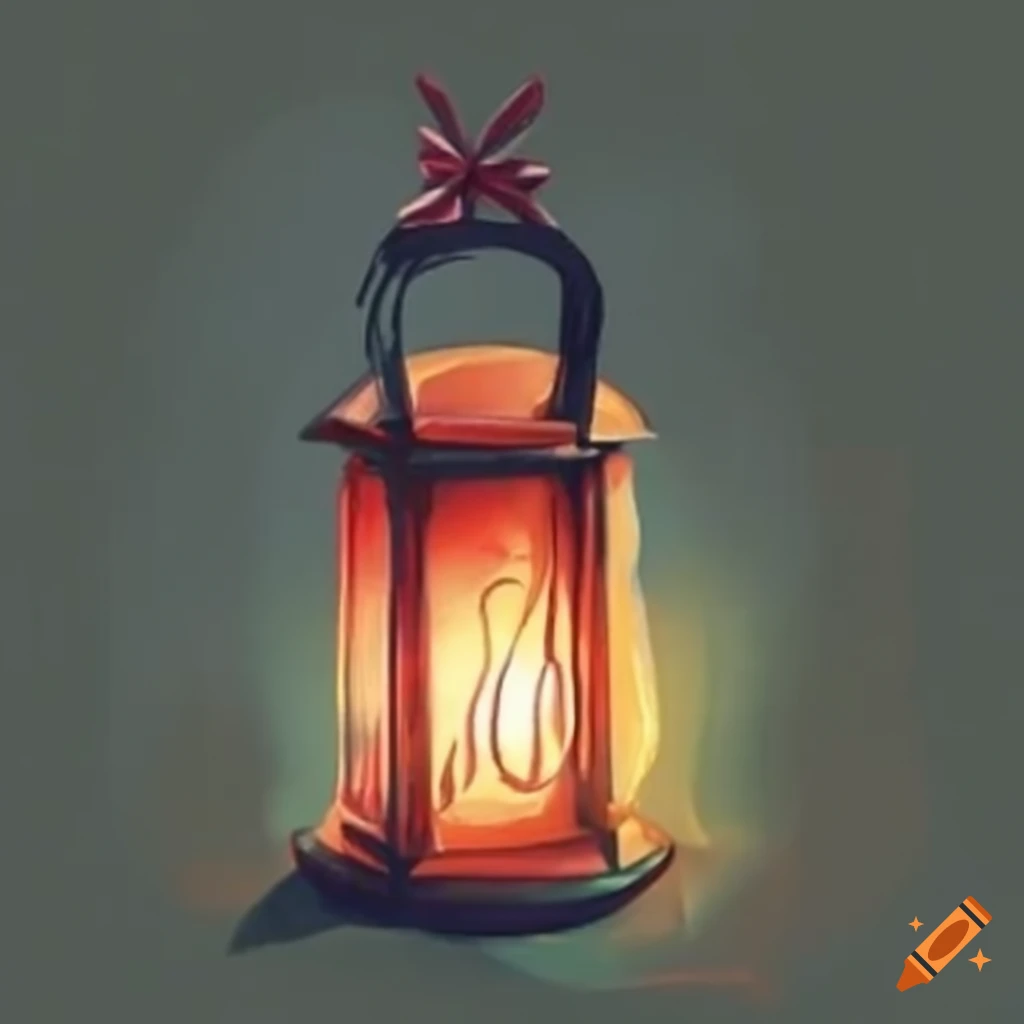2d lantern illustration on Craiyon