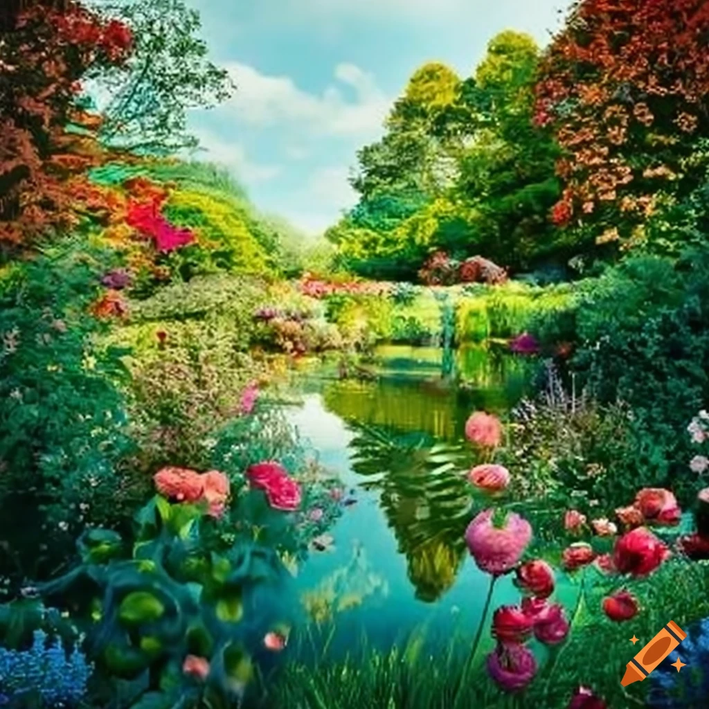 Image of a serene and beautiful garden