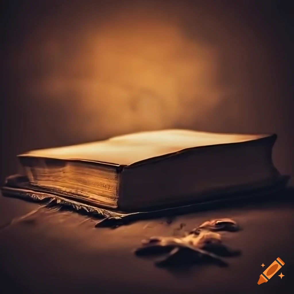 Ultra-realistic photograph of an ancient book of magic on Craiyon