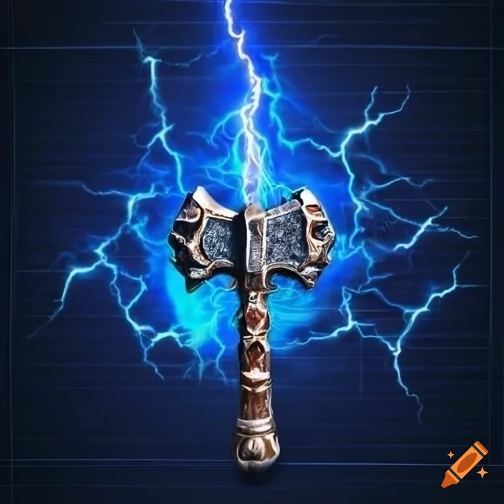 Dynamic image of crossed axes with navy blue and intense red backdrop ...