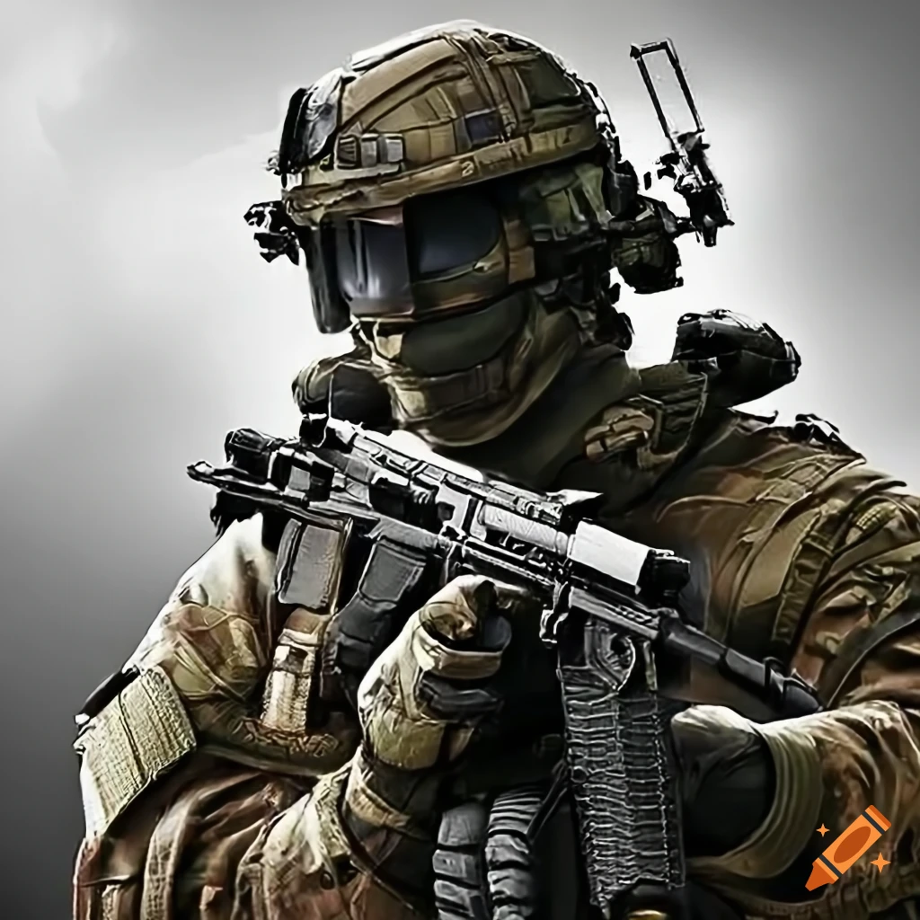 Czech special forces soldier on Craiyon