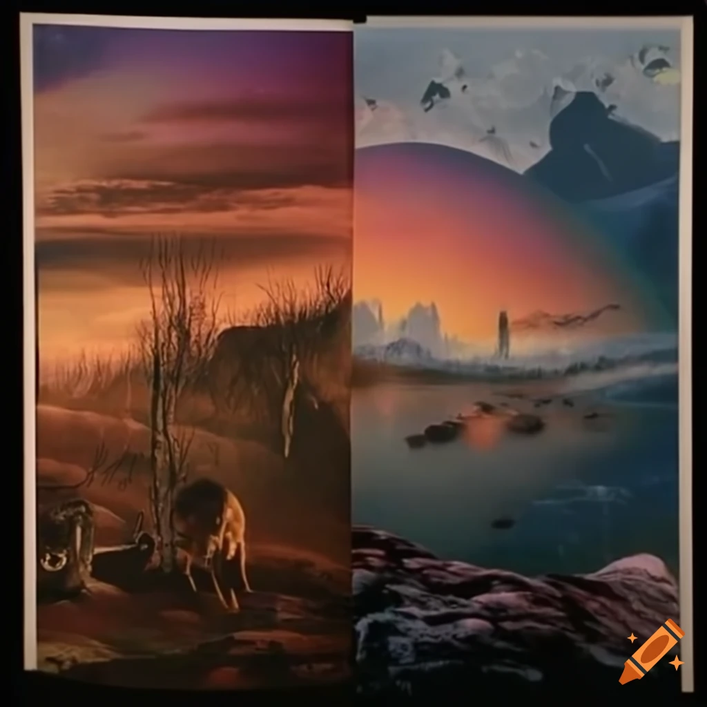 Poster of a winter moorland landscape with chillwave vibes on Craiyon