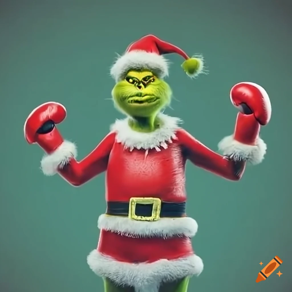 Wwe wrestling match between jim carrey's grinch and tim allen's santa ...