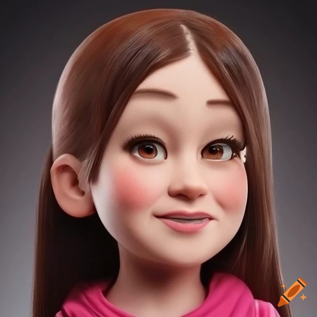 Real-life portrait of Mabel Pines morphing into Vanellope Von Schweetz ...