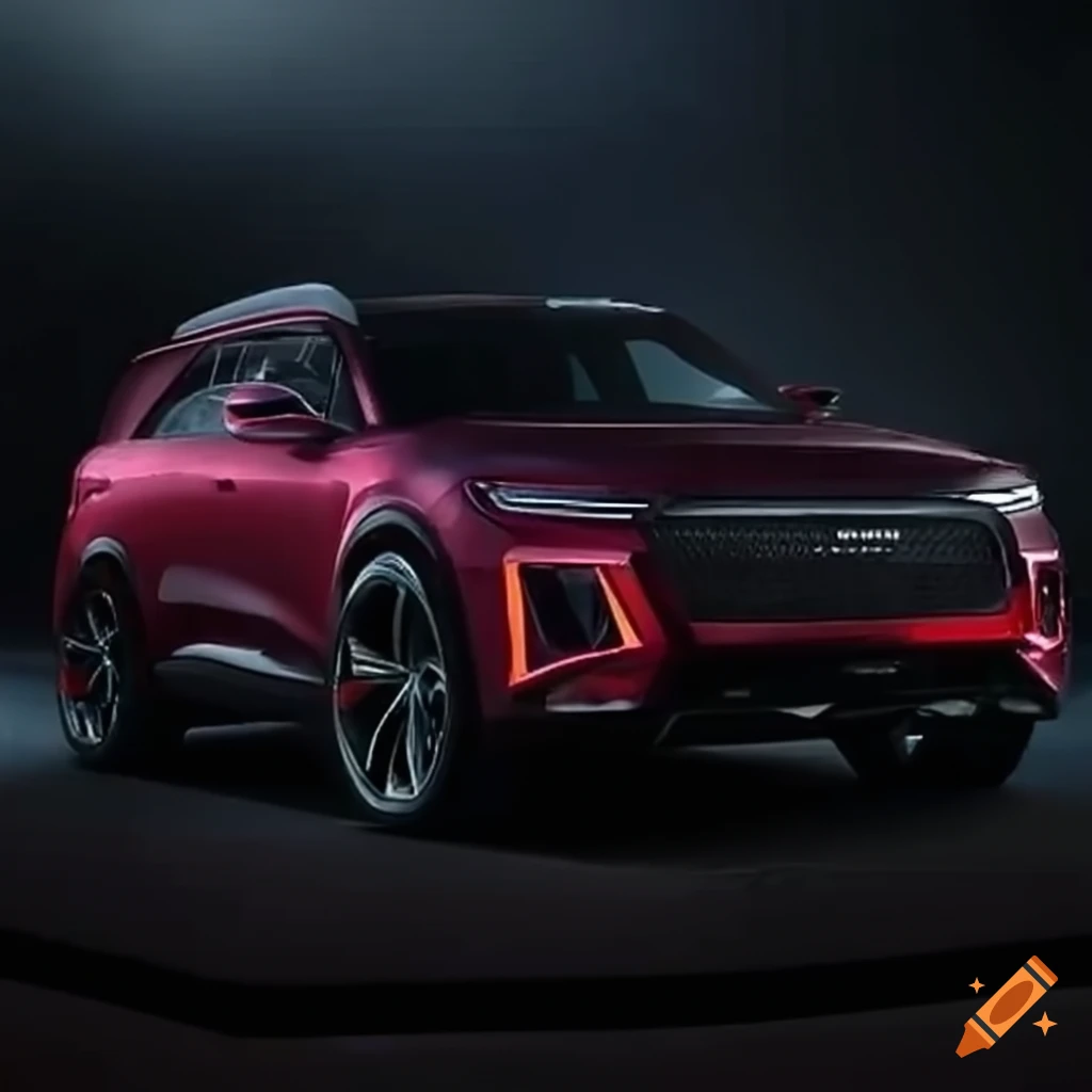 Aggressive and modern suv with sharp creases