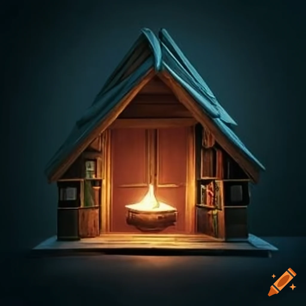 Image of a quaint book shack on Craiyon