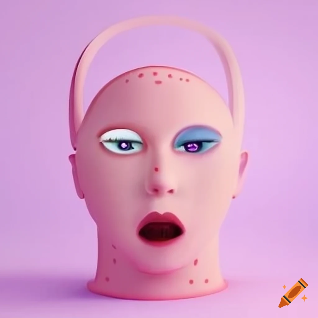 Personified object in a frontal view