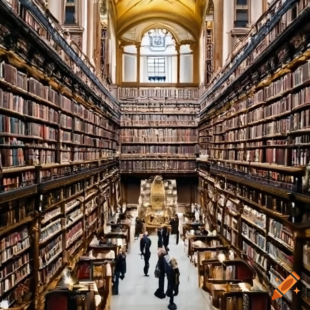 Royal library building on Craiyon