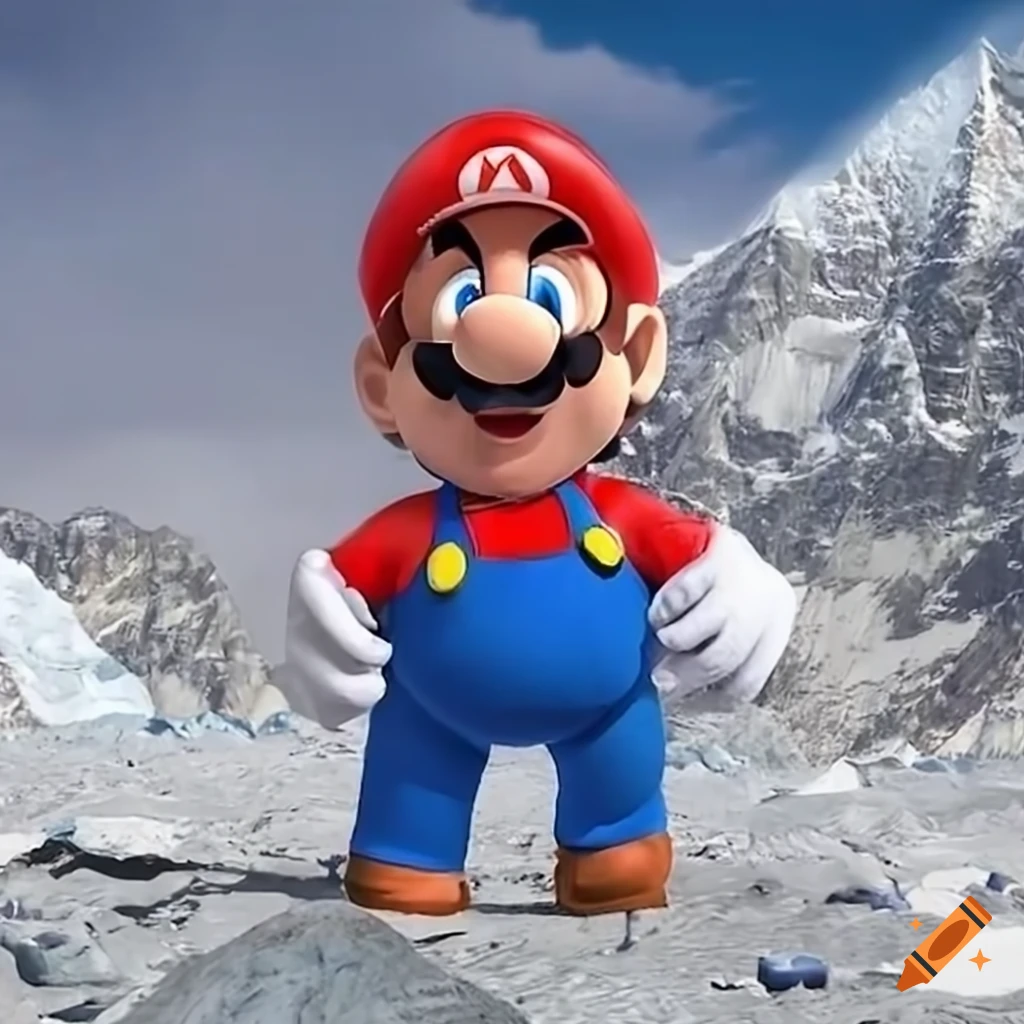 Super mario mountains on Craiyon