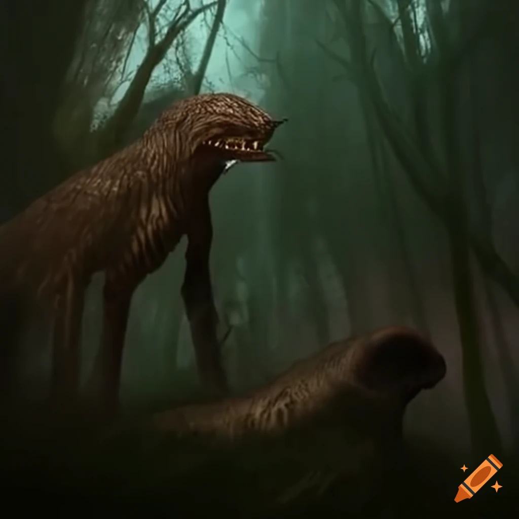 Image of a mysterious cryptid creature on Craiyon