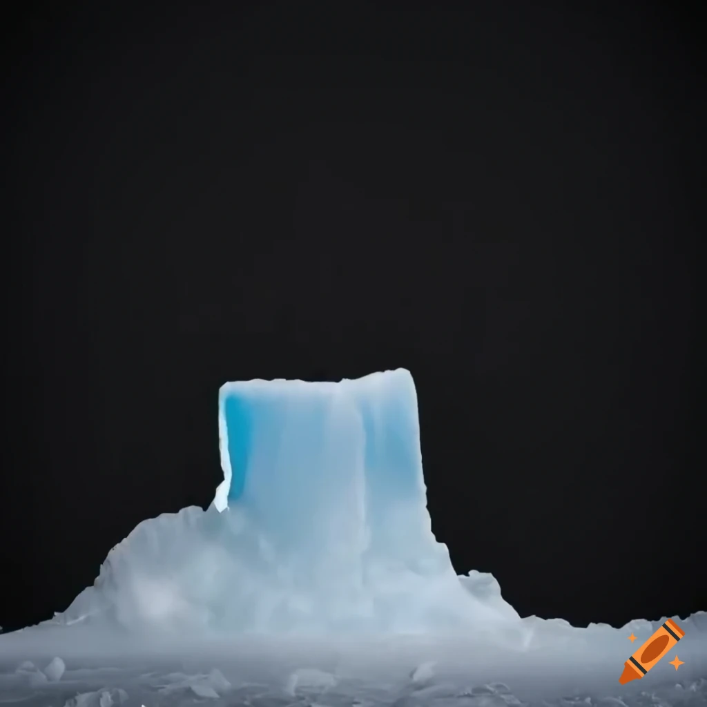 Abstract art of melting ice columns
