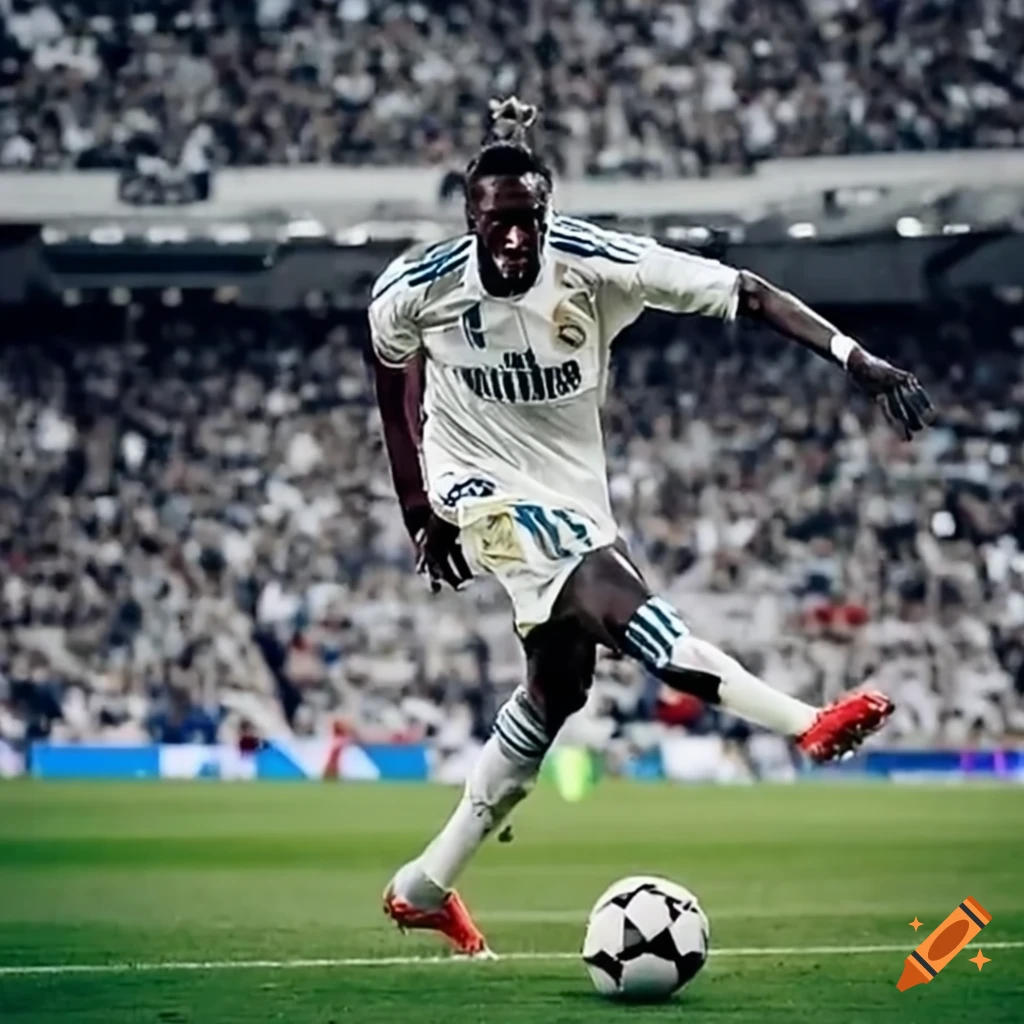 Real madrid football player in action on Craiyon