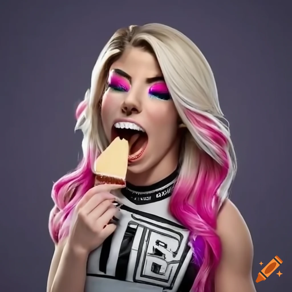 Alexa bliss enjoying queso