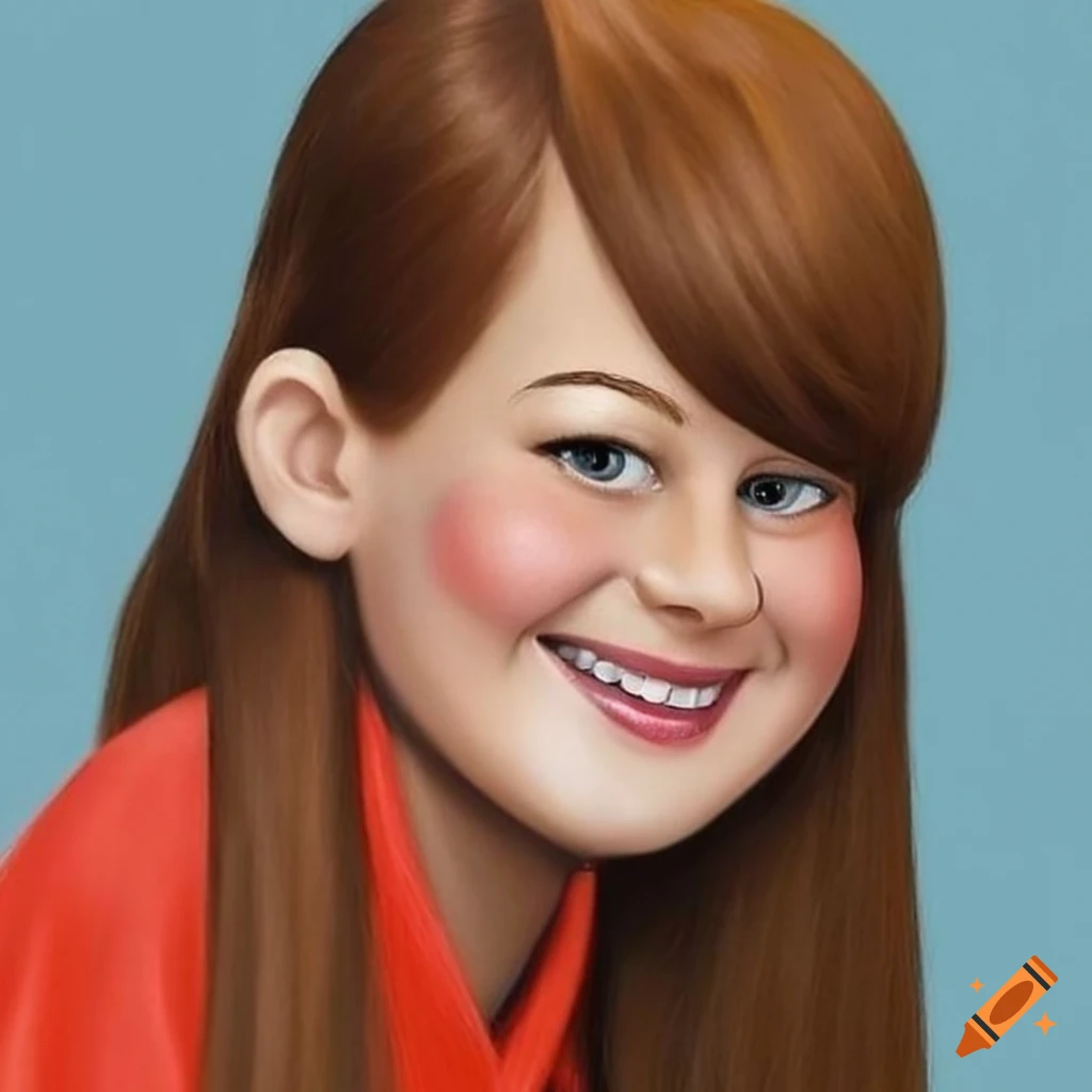 Blonde-bangs mabel pines portrait morphs into princess peach on Craiyon