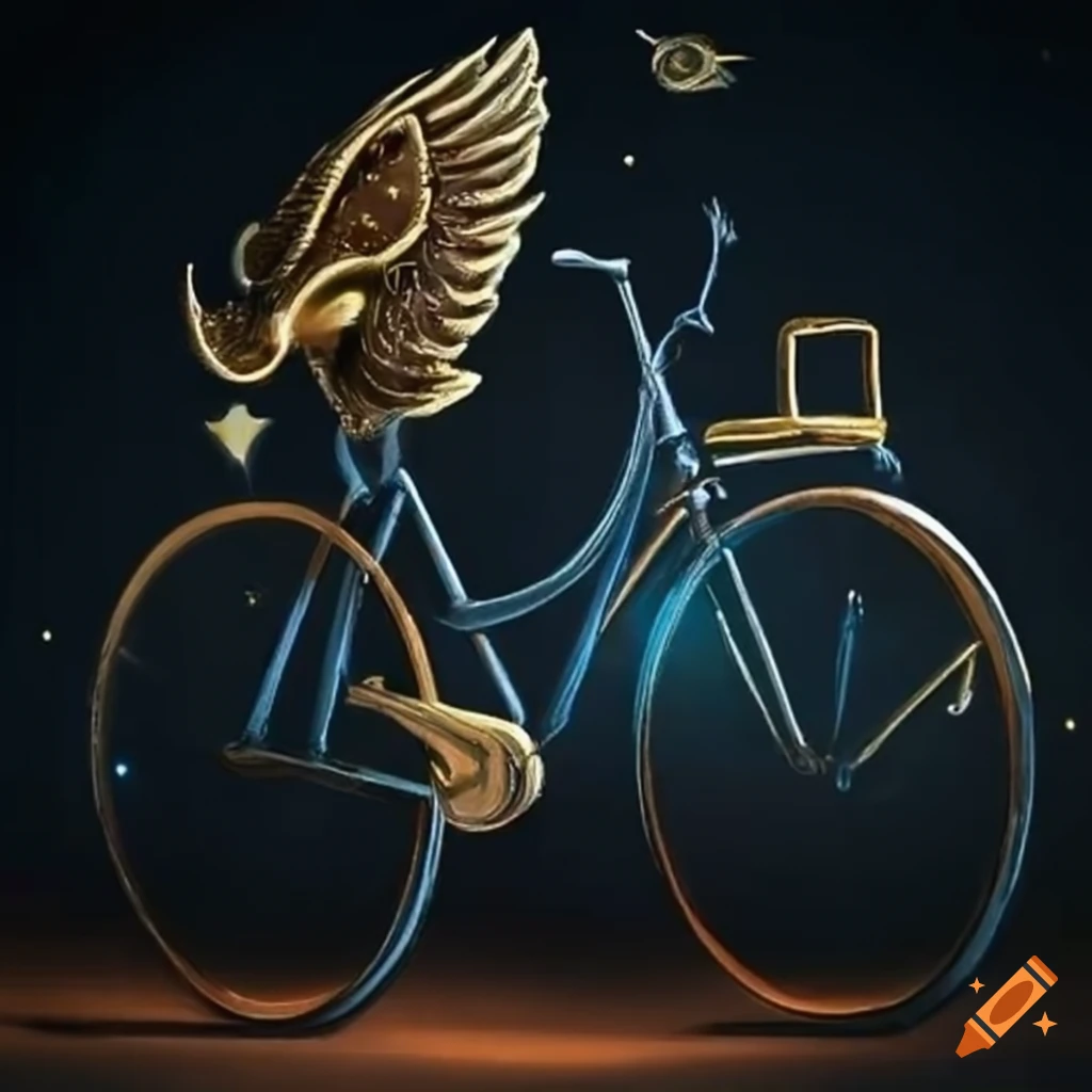 Miniature steampunk bicycle in hyper realistic photo on Craiyon