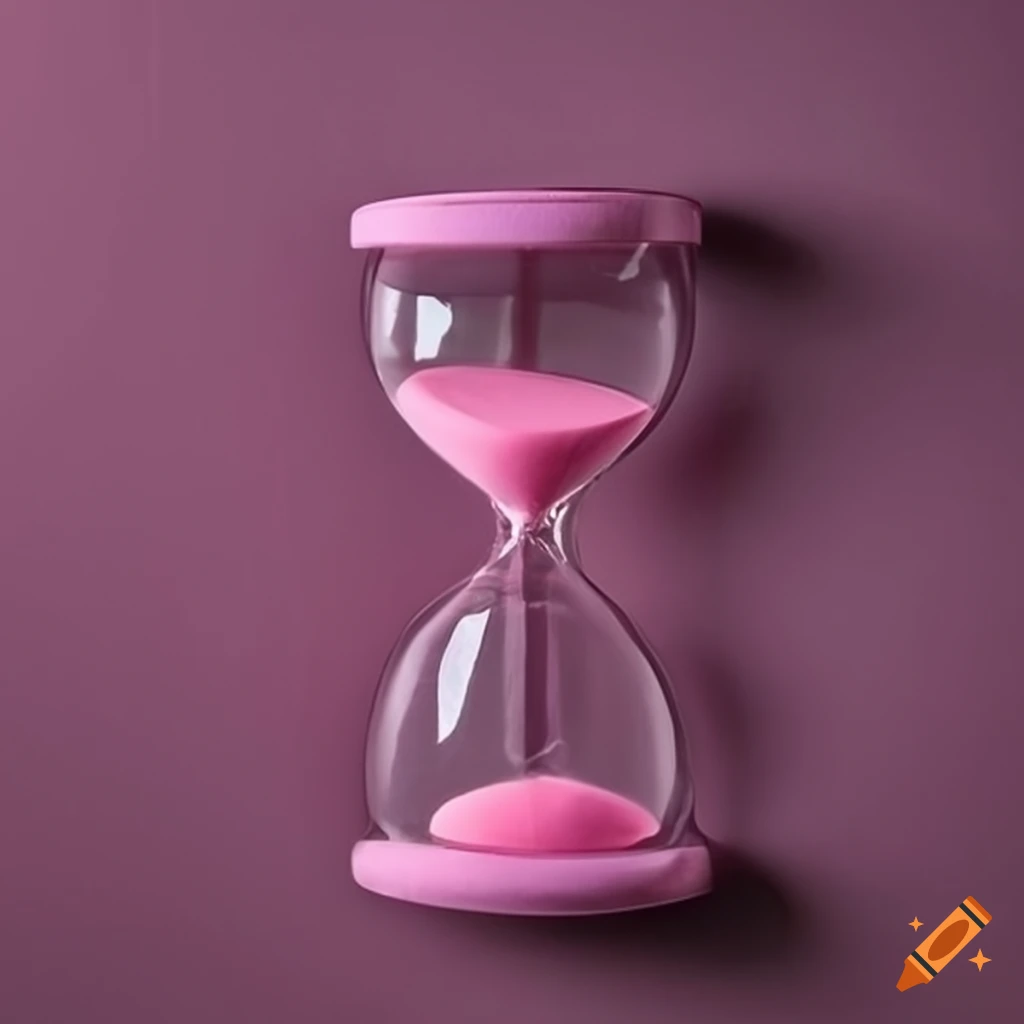 Pink hourglass on Craiyon