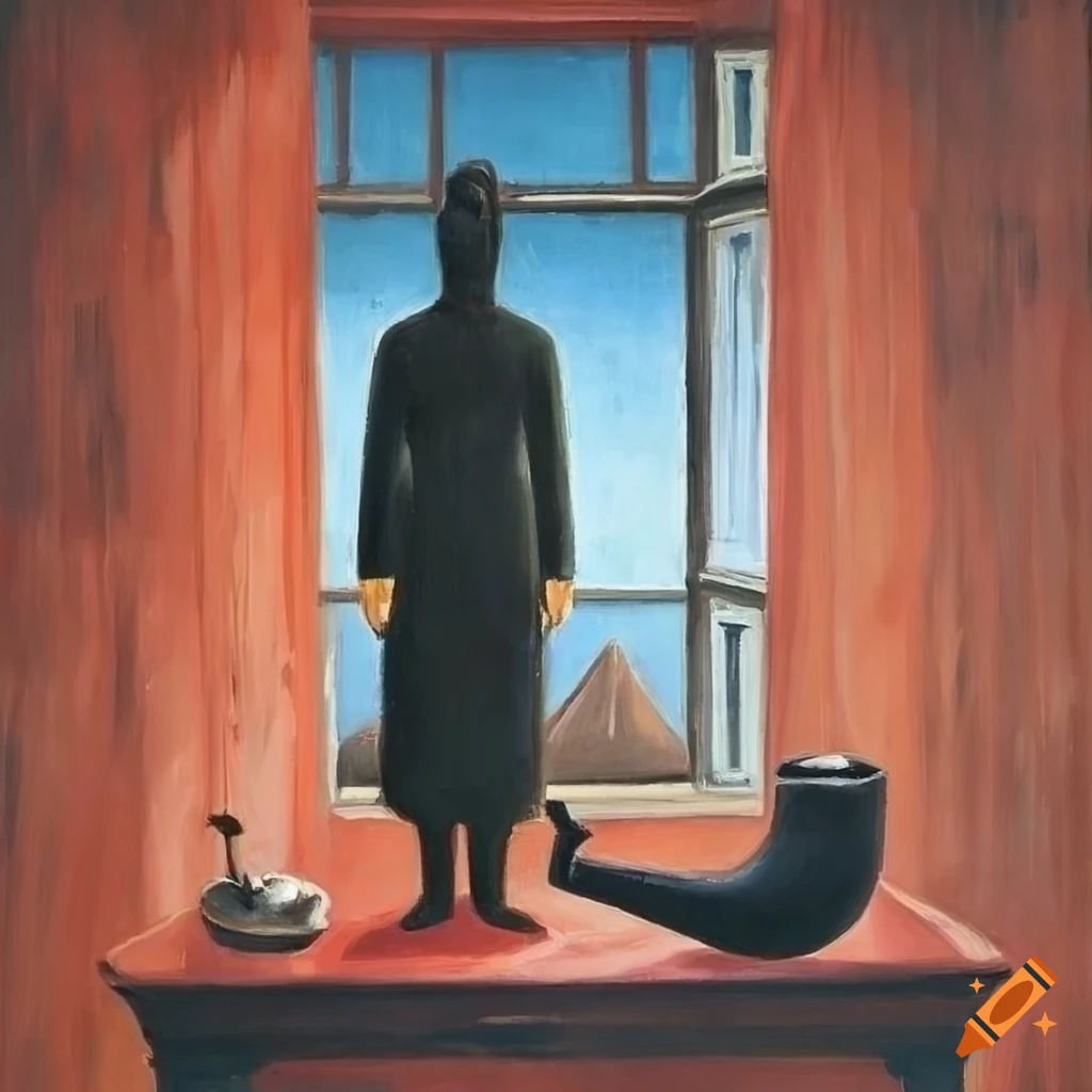 Surrealist artwork with objects in a windowed room on Craiyon
