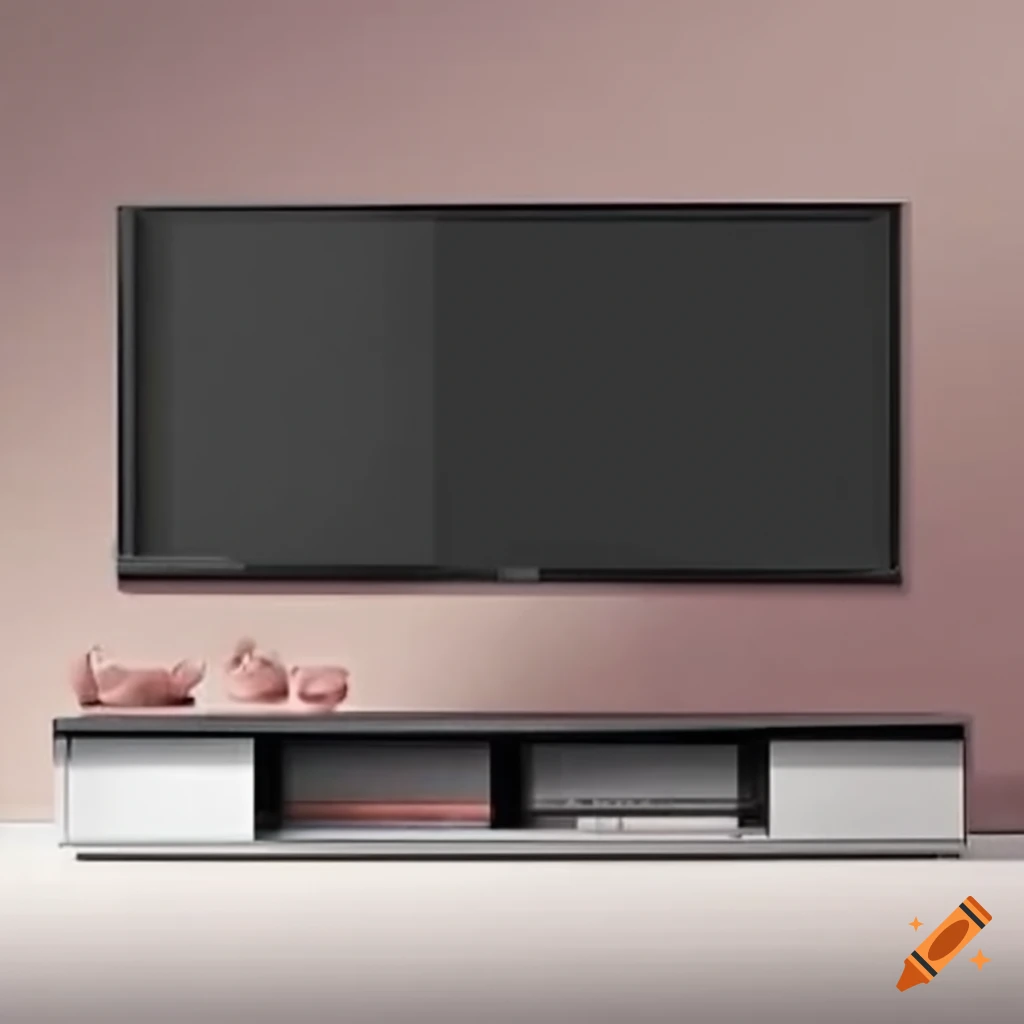 Modern tv mounted on a wall