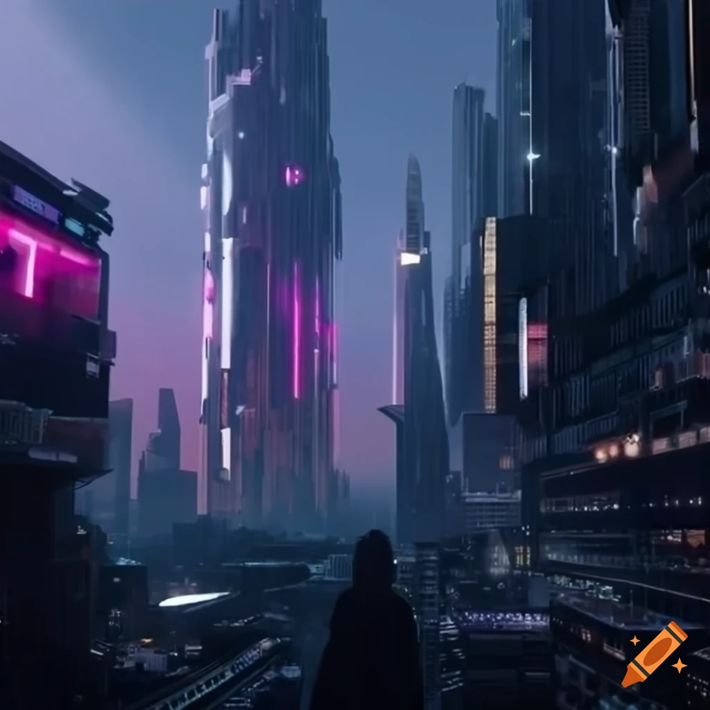 Hyper-realistic 8k image of a futuristic cyberpunk city