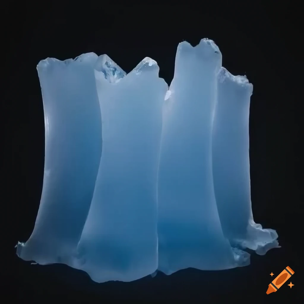 Abstract art of melting ice columns on Craiyon