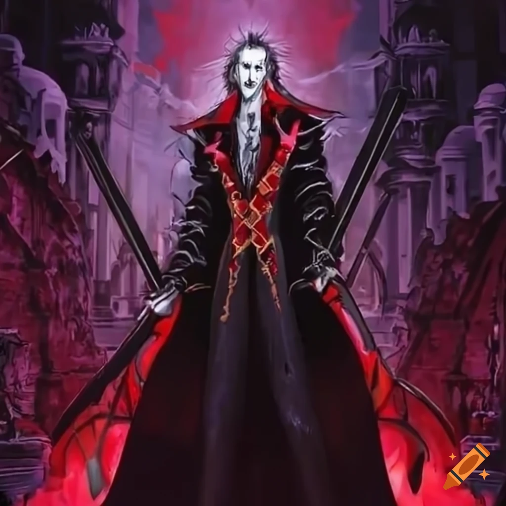 Image of dracula playing electric guitar