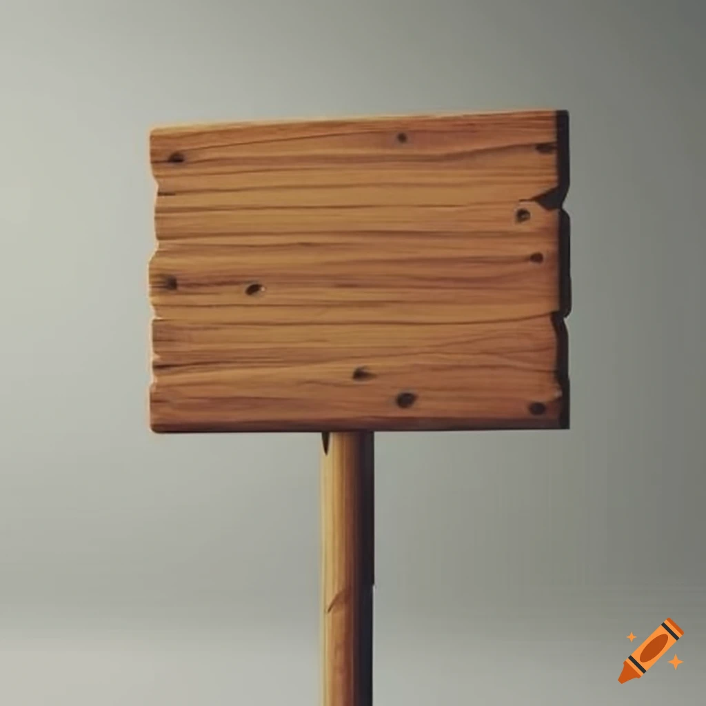 Blank wooden signboard