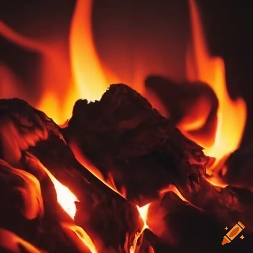 Embers glowing in the dark