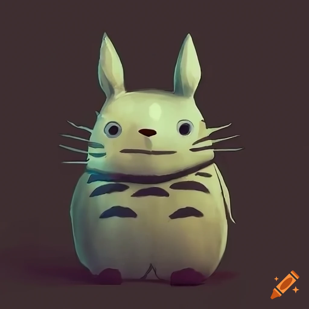 3d realistic totoro with a machine gun on Craiyon